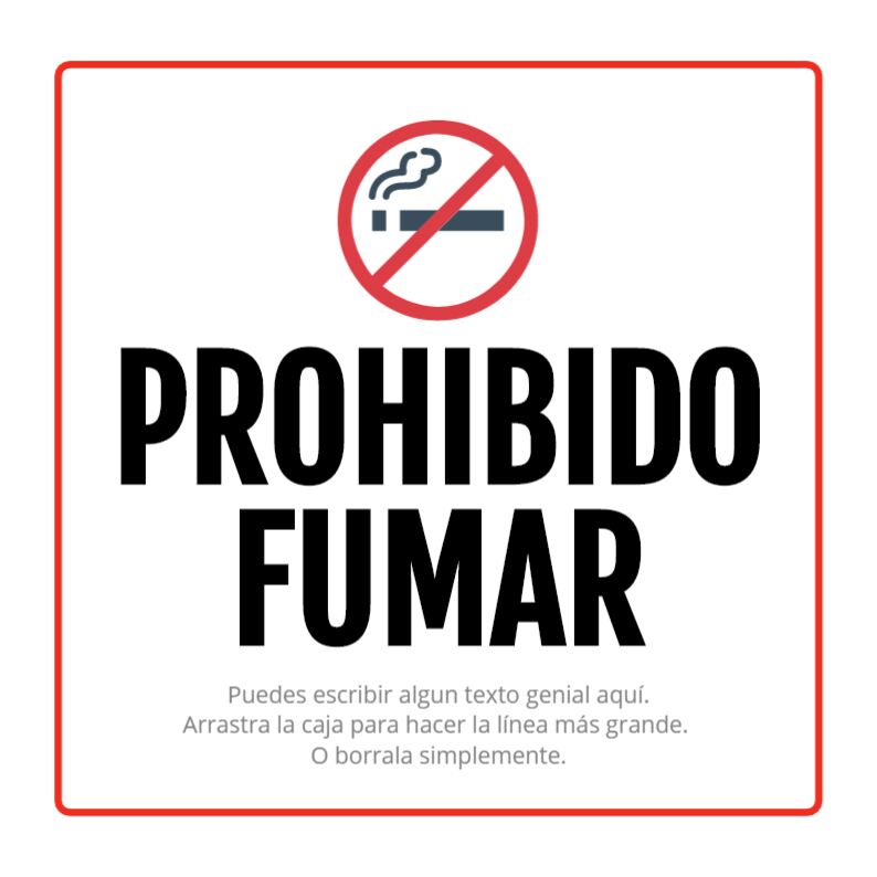 Cartazes de É proibido fumar editáveis online