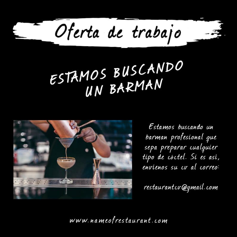 Crea diseños de se busca personal en un minuto