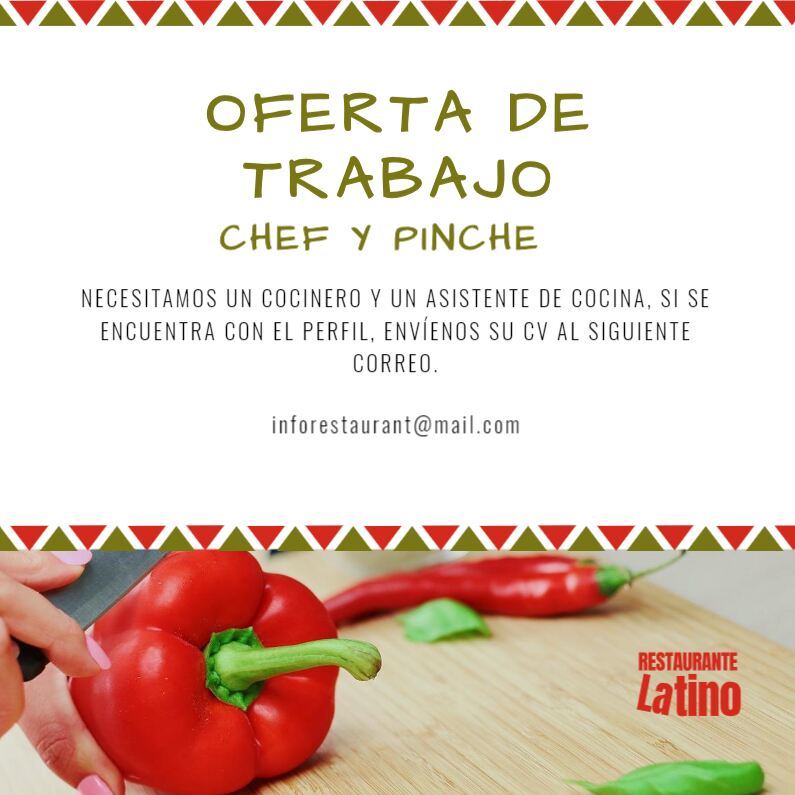 Crea diseños de se busca personal en un minuto