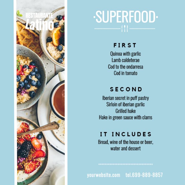 Online program to create free restaurant menus