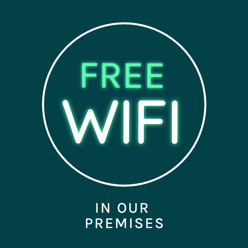 Free WiFi posters for printing