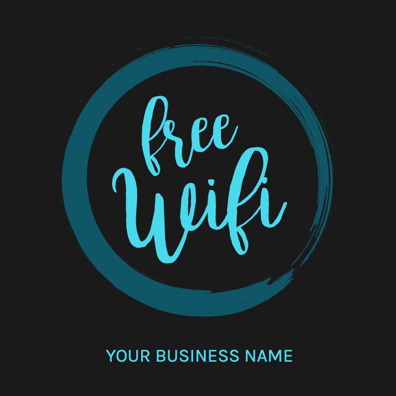 Free WiFi posters for printing