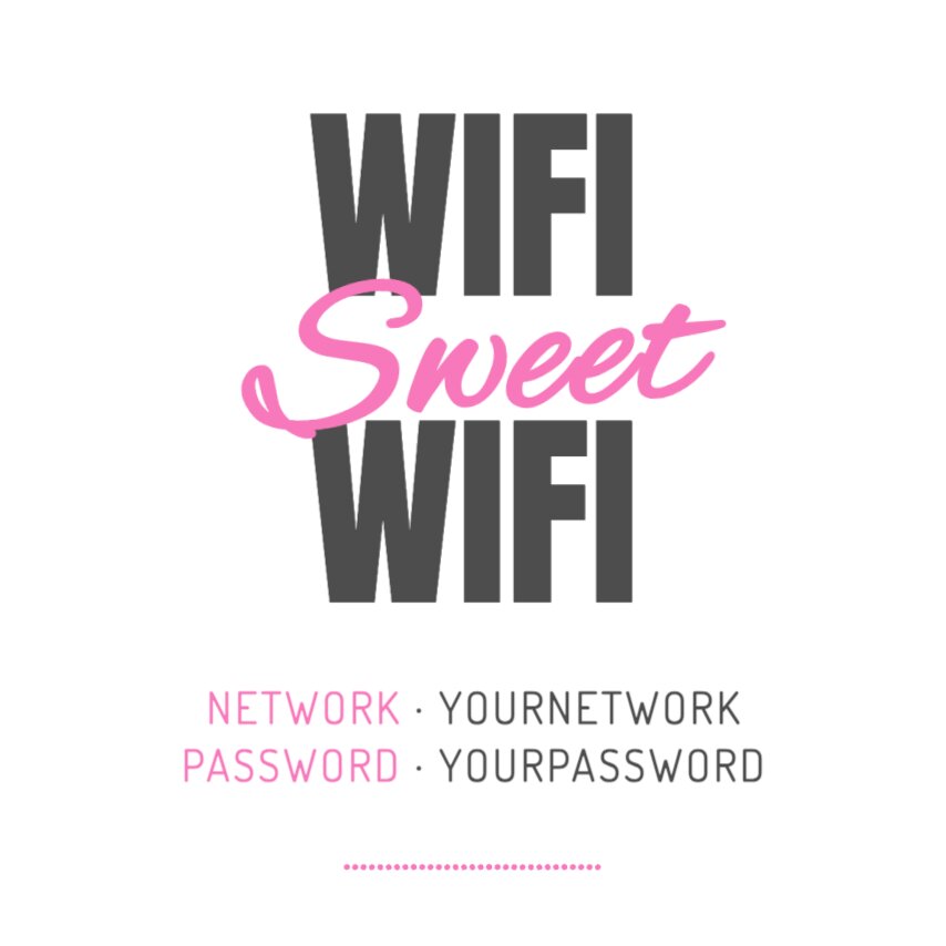 Free WiFi posters for printing
