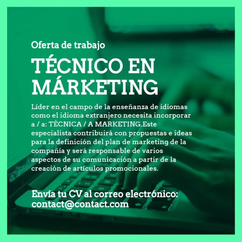 Crea diseños de se busca personal en un minuto