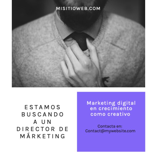 Crea diseños de se busca personal en un minuto