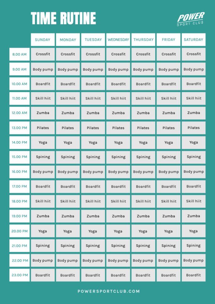 Opening hours templates online