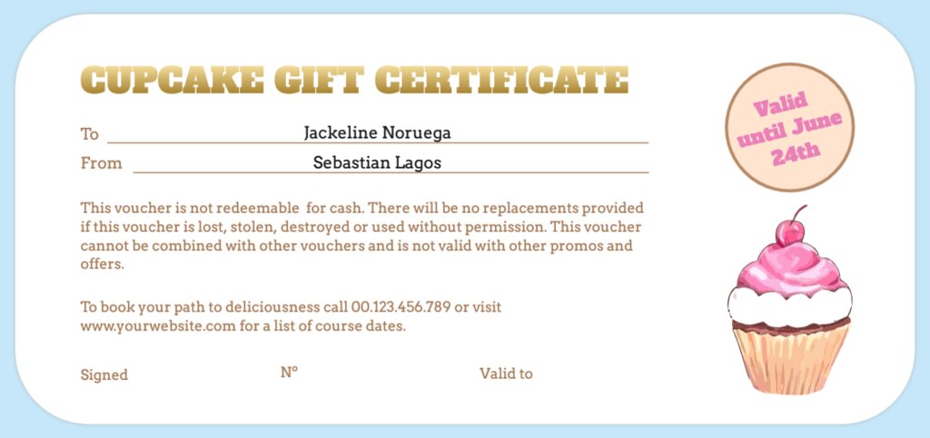 How to create a gift voucher online