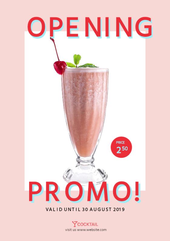 Online designs to promote the grand opening of a business