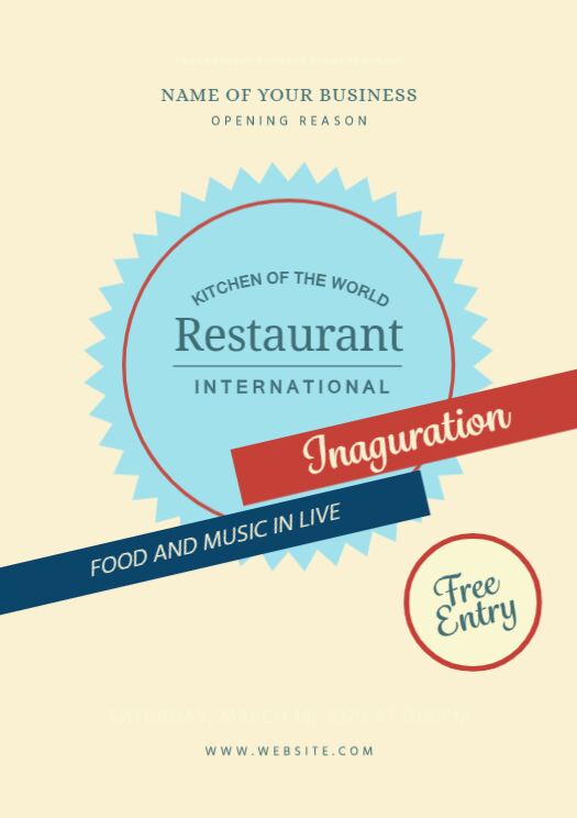 Online designs to promote the grand opening of a business