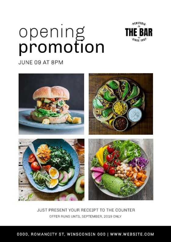 Online designs to promote the grand opening of a business