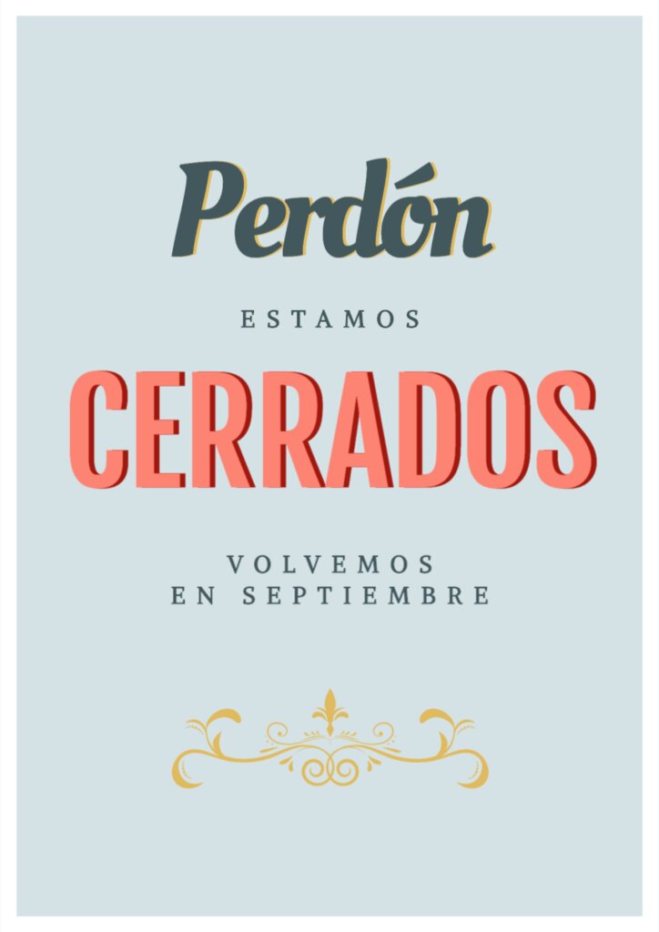 Plantillas de cerrado por vacaciones para imprimir