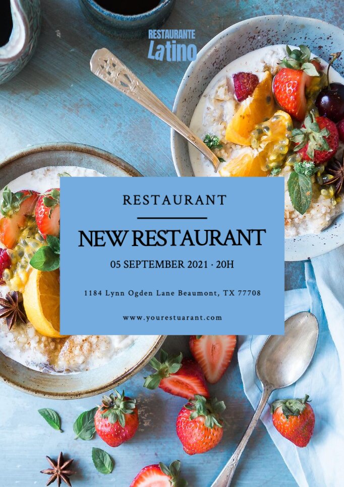 Online designs to promote the grand opening of a business