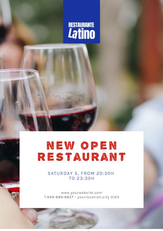 Online designs to promote the grand opening of a business