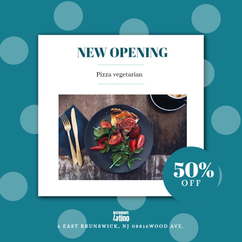 Online designs to promote the grand opening of a business