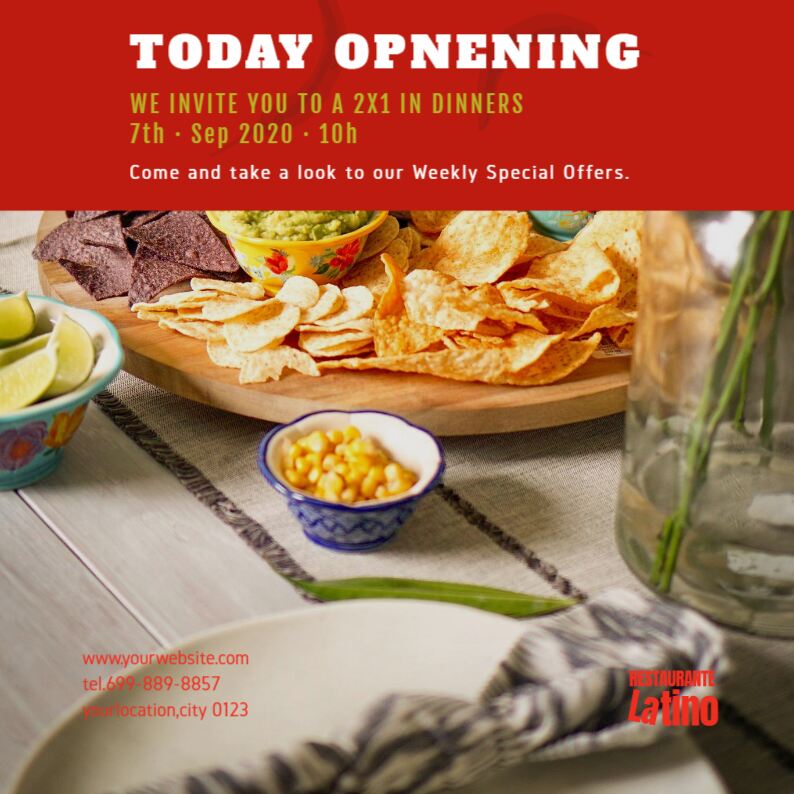 Online designs to promote the grand opening of a business