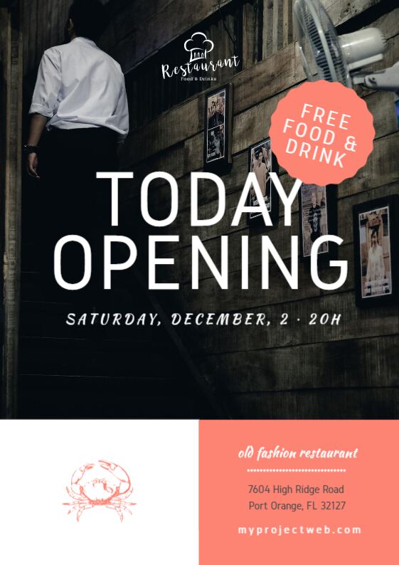 Online designs to promote the grand opening of a business