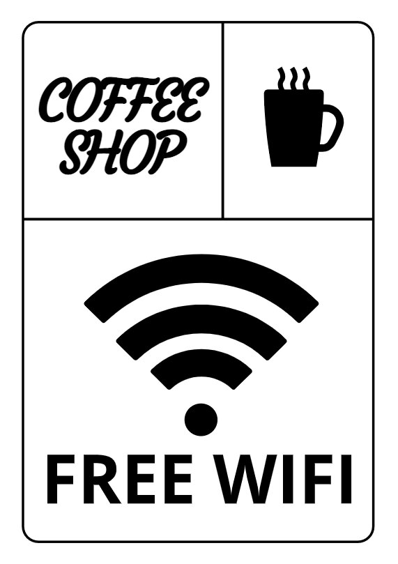 Free WiFi posters for printing