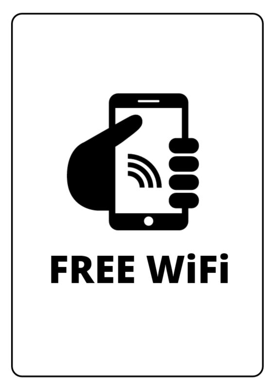 Free WiFi posters for printing