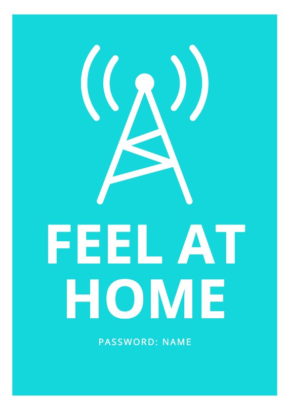 Free WiFi posters for printing