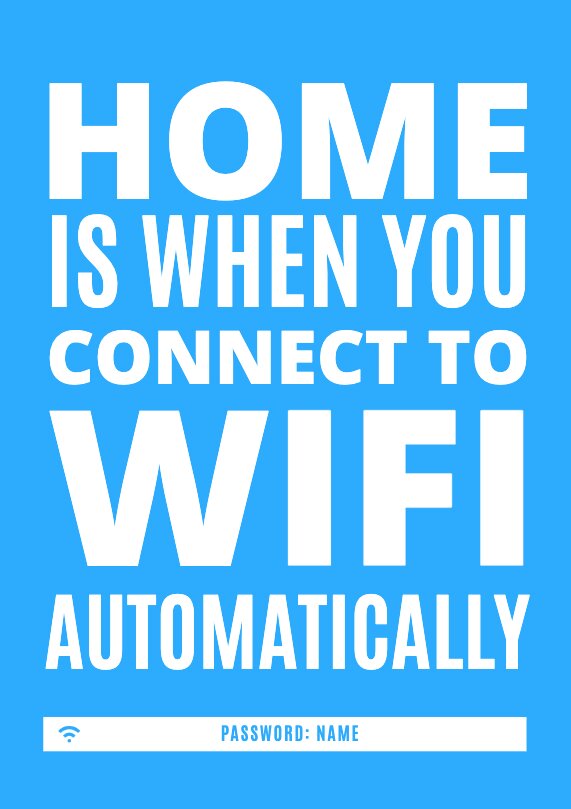 Free WiFi posters for printing