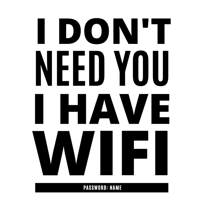 Free WiFi posters for printing