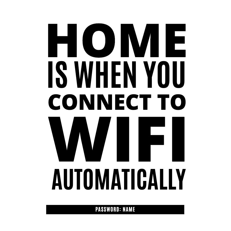 Free WiFi posters for printing