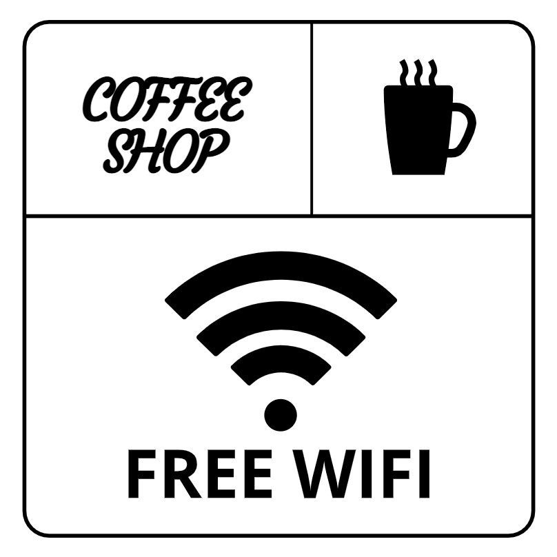 Free WiFi posters for printing