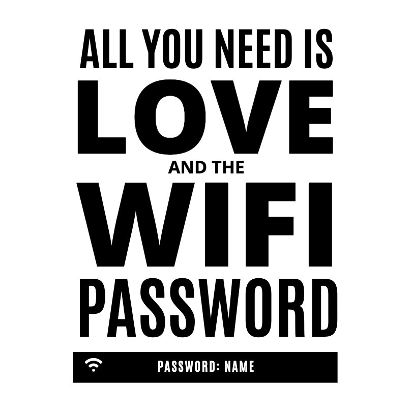 Free WiFi posters for printing