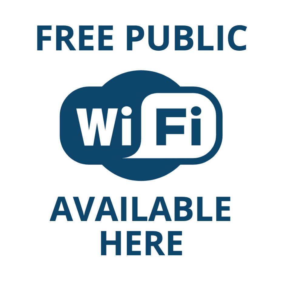 Free WiFi posters for printing