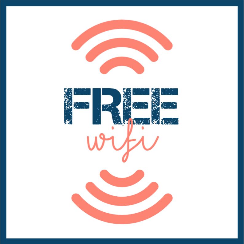 Free WiFi posters for printing