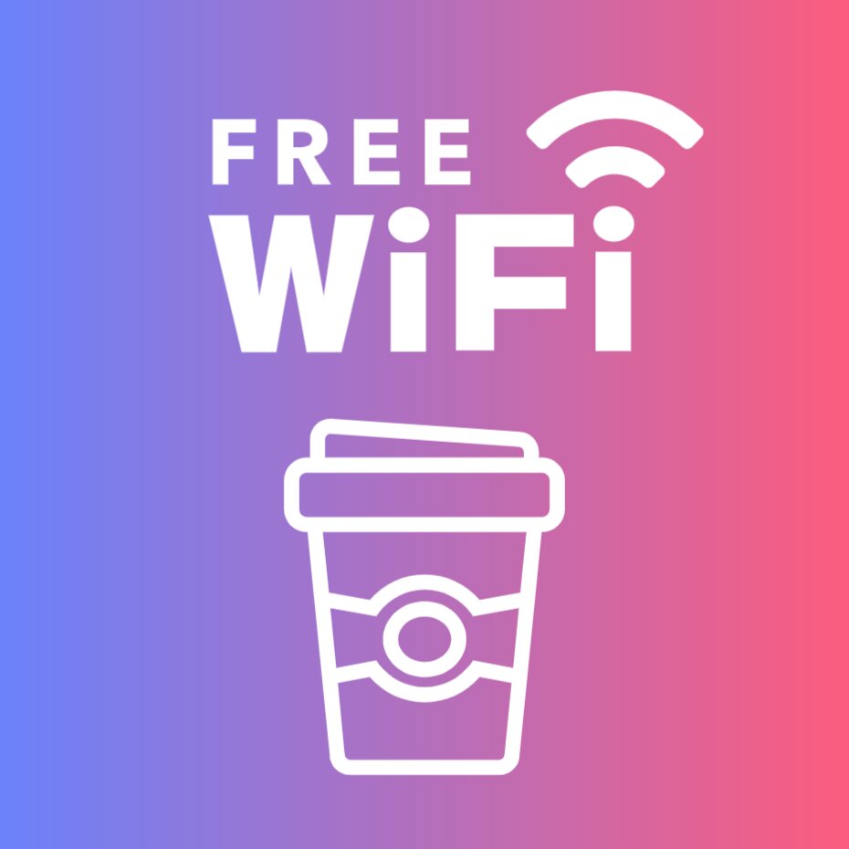 Free WiFi posters for printing