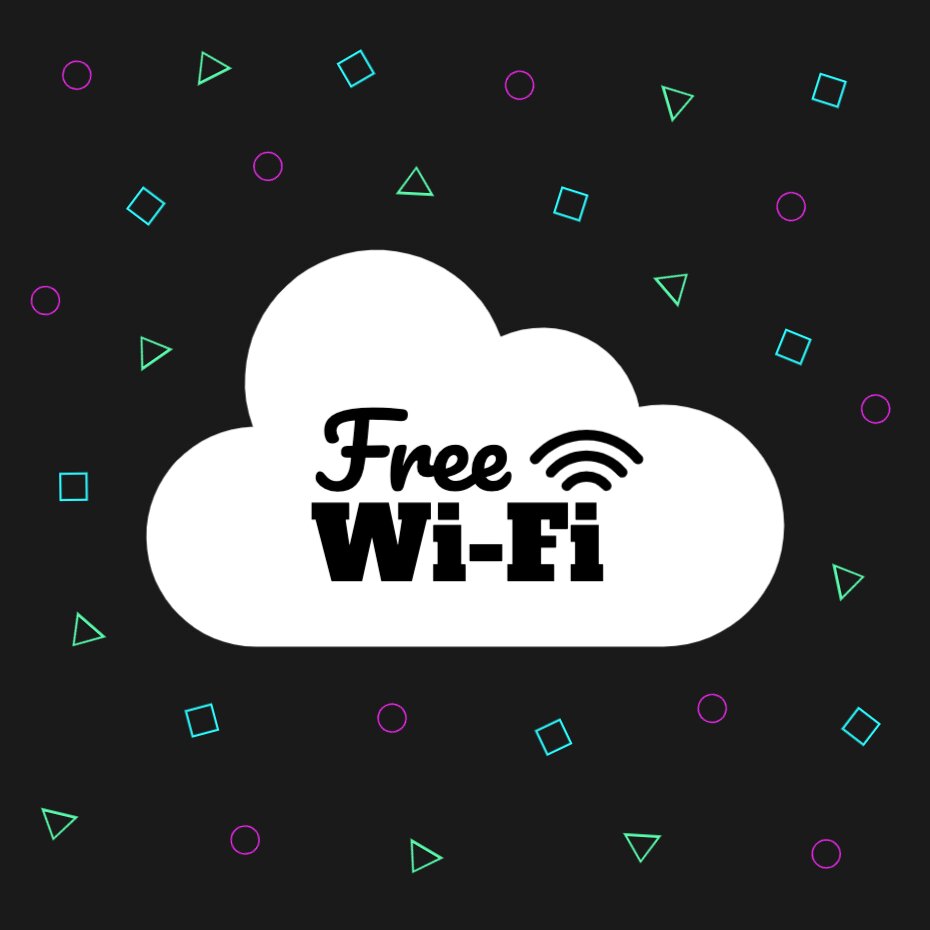 Free WiFi posters for printing