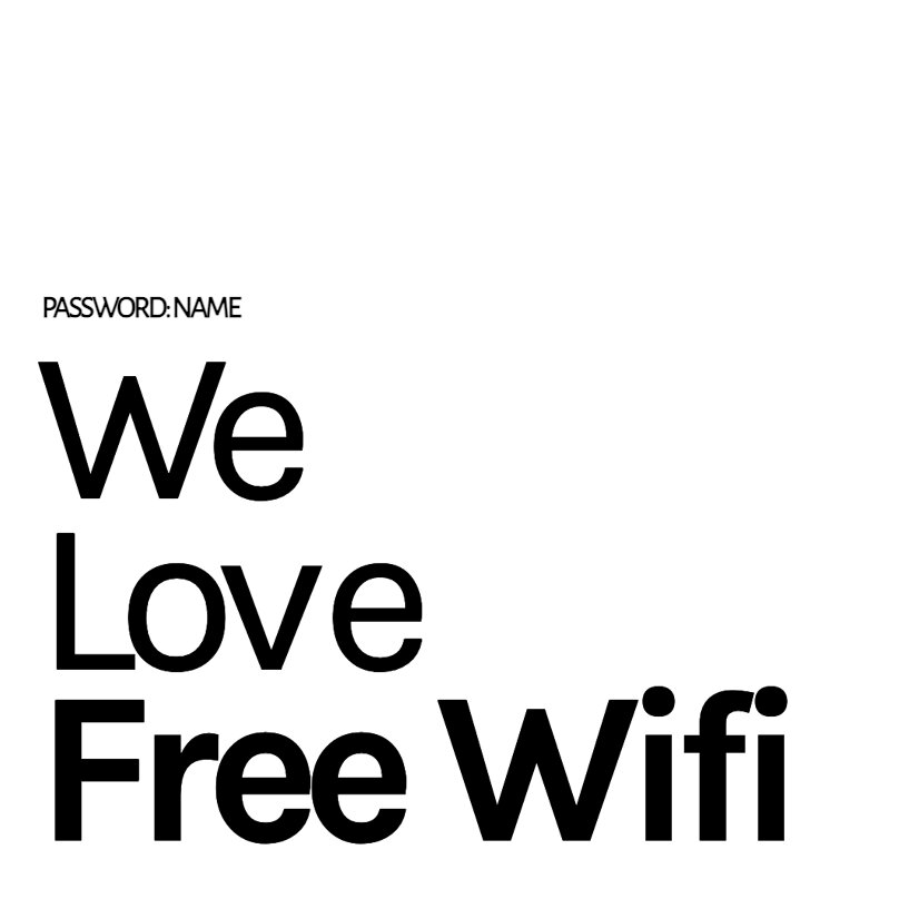 Free WiFi posters for printing