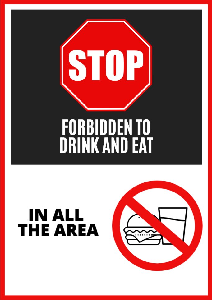Prohibition and restriction signs to edit and print