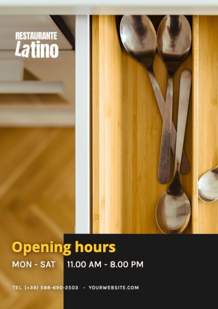 Opening hours templates online