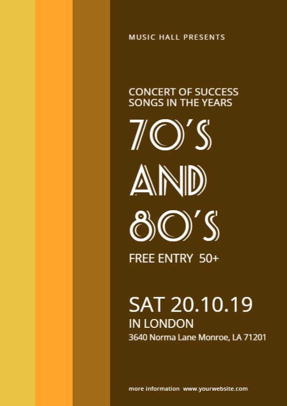 Music concert poster templates