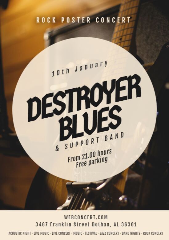 Music concert poster templates