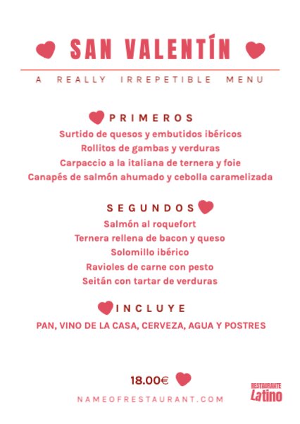 Ideas para restaurantes en San Valentín y cenas románticas