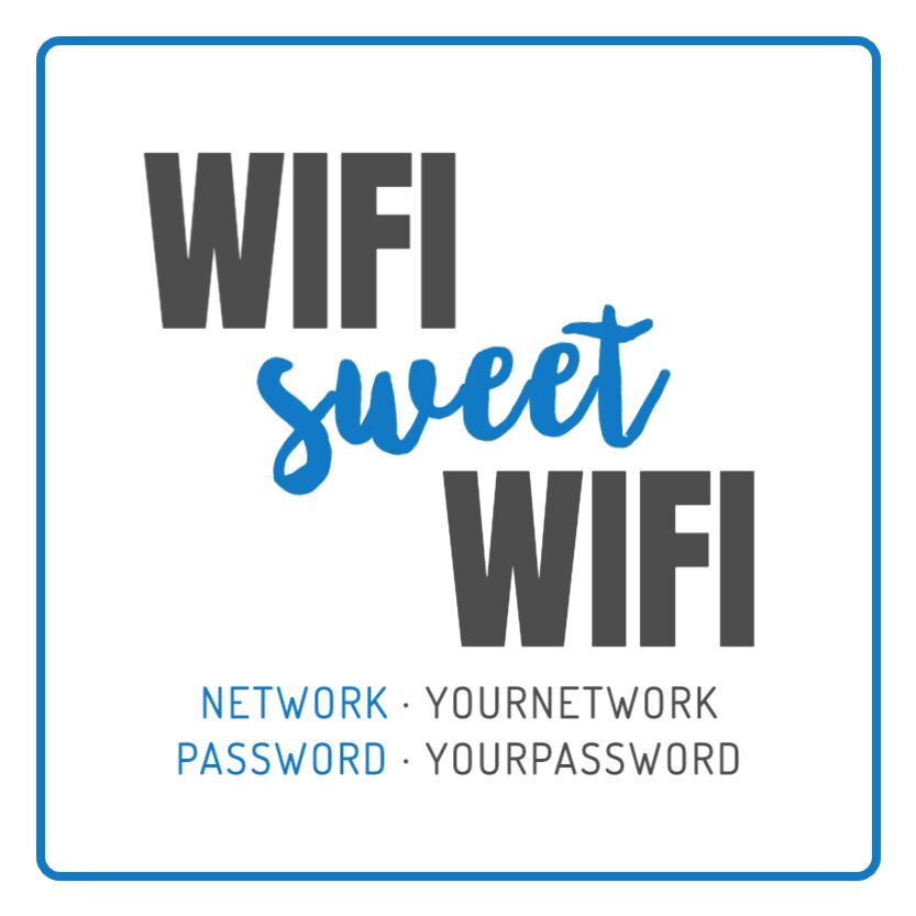 Free WiFi posters for printing