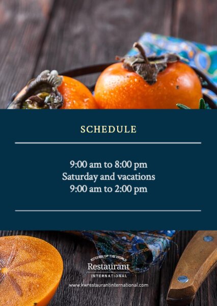 Opening hours templates online