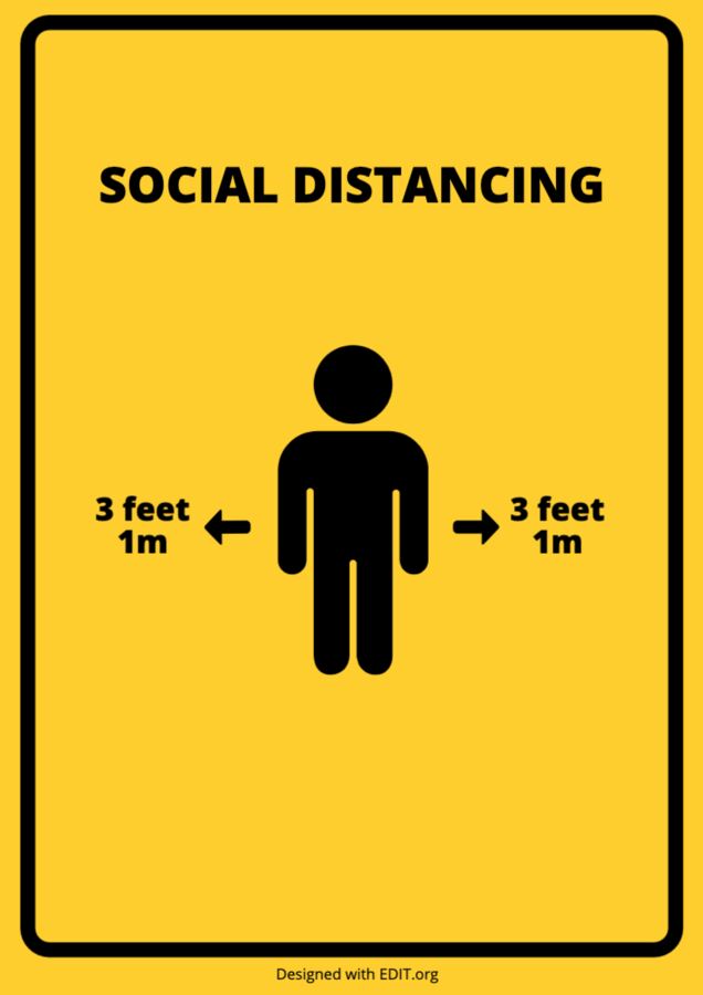 Social distance free posters