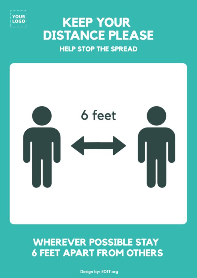 Social distance free posters