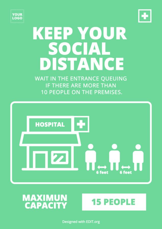Social distance free posters