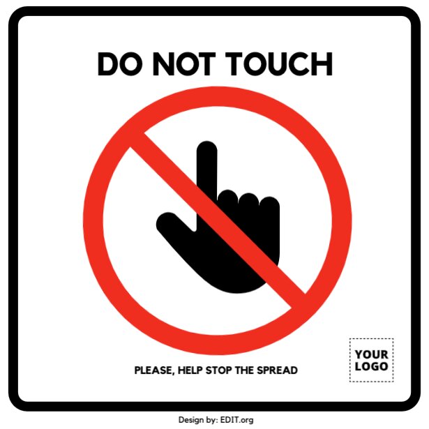 Prohibition and restriction signs to edit and print