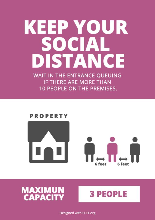 Social distance free posters
