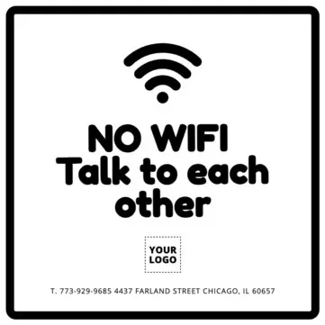 Free WiFi posters for printing