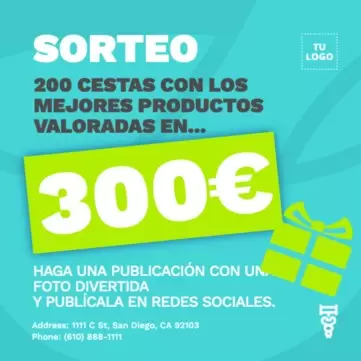 Plantillas para sorteos gratis online