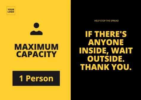 Maximum capacity posters and templates