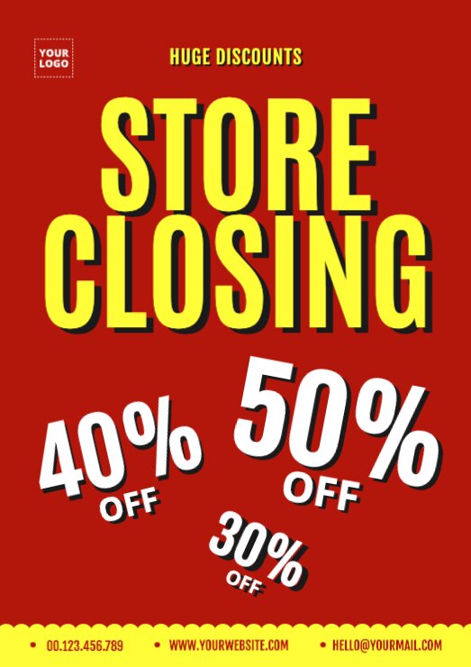 Closing and liquidation signs for your business