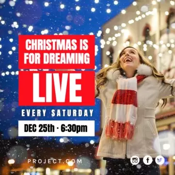 Live event templates for social networks